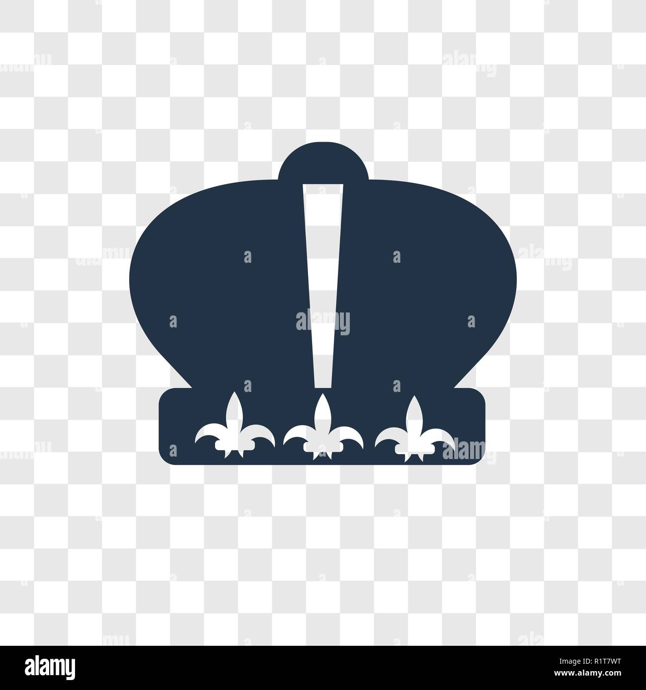 Crown vector icon isolated on transparent background, Crown ...