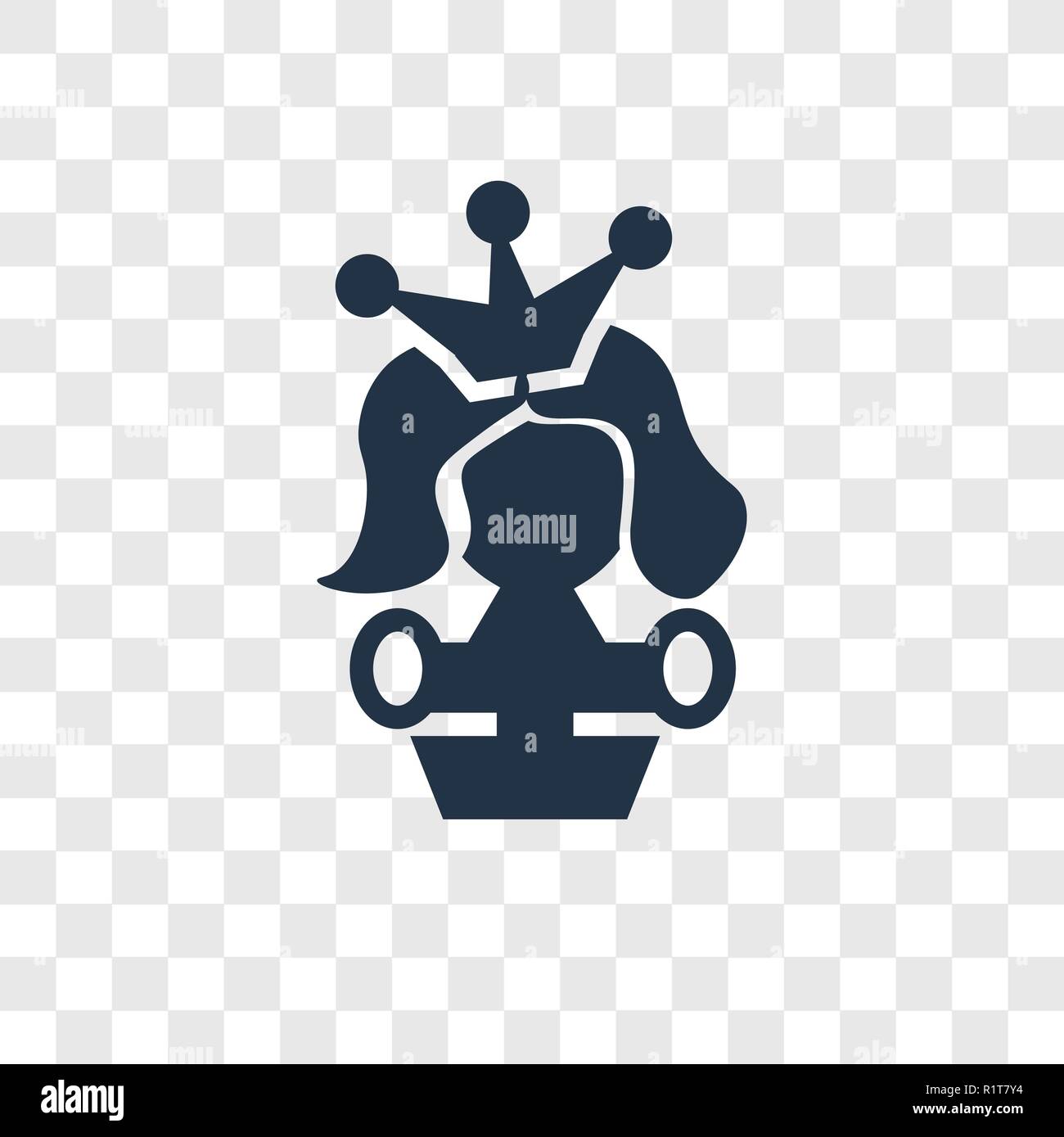 Princess vector icon isolated on transparent background, Princess ...