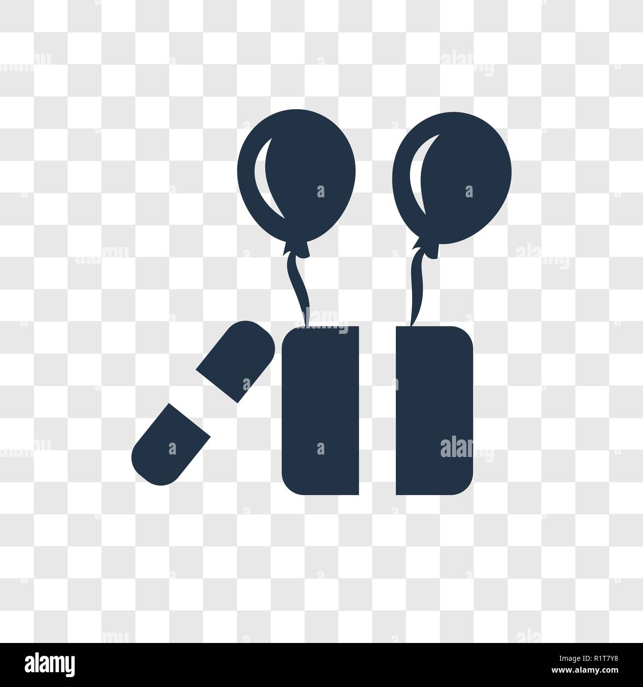 Gift vector icon isolated on transparent background, Gift transparency ...