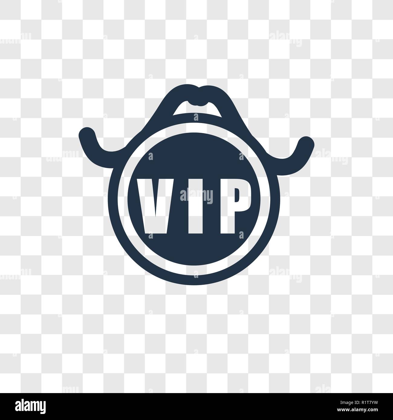 Vip vector icon isolated on transparent background, Vip transparency ...
