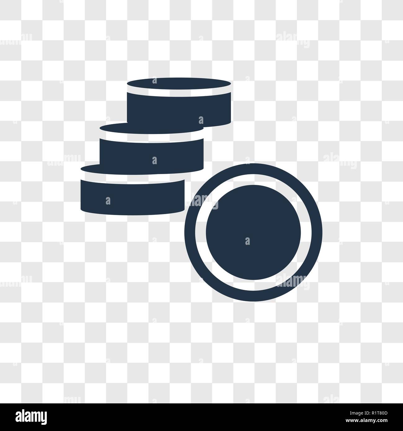 Coin vector icon isolated on transparent background, Coin transparency ...