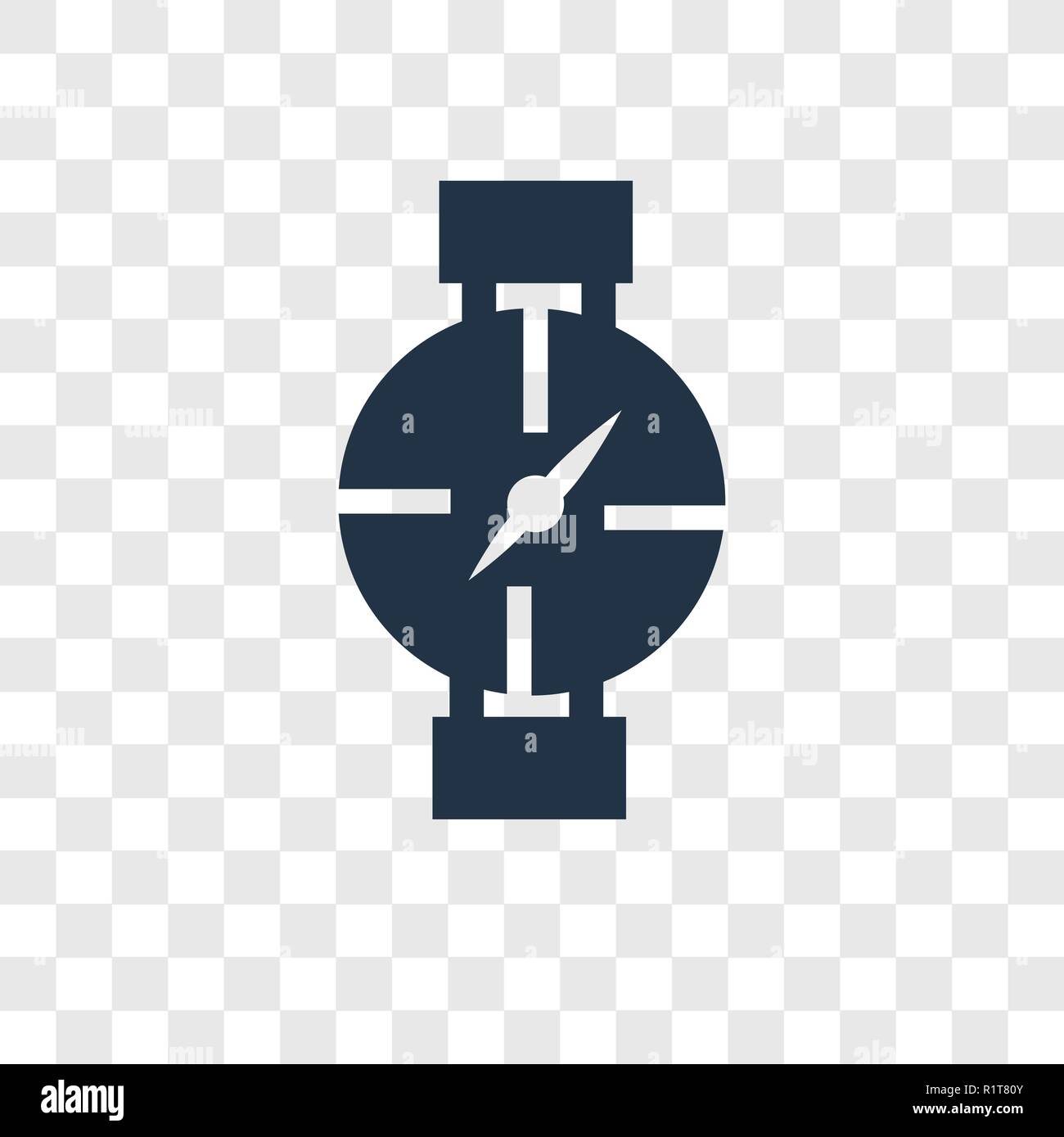 Watch vector icon isolated on transparent background, Watch ...