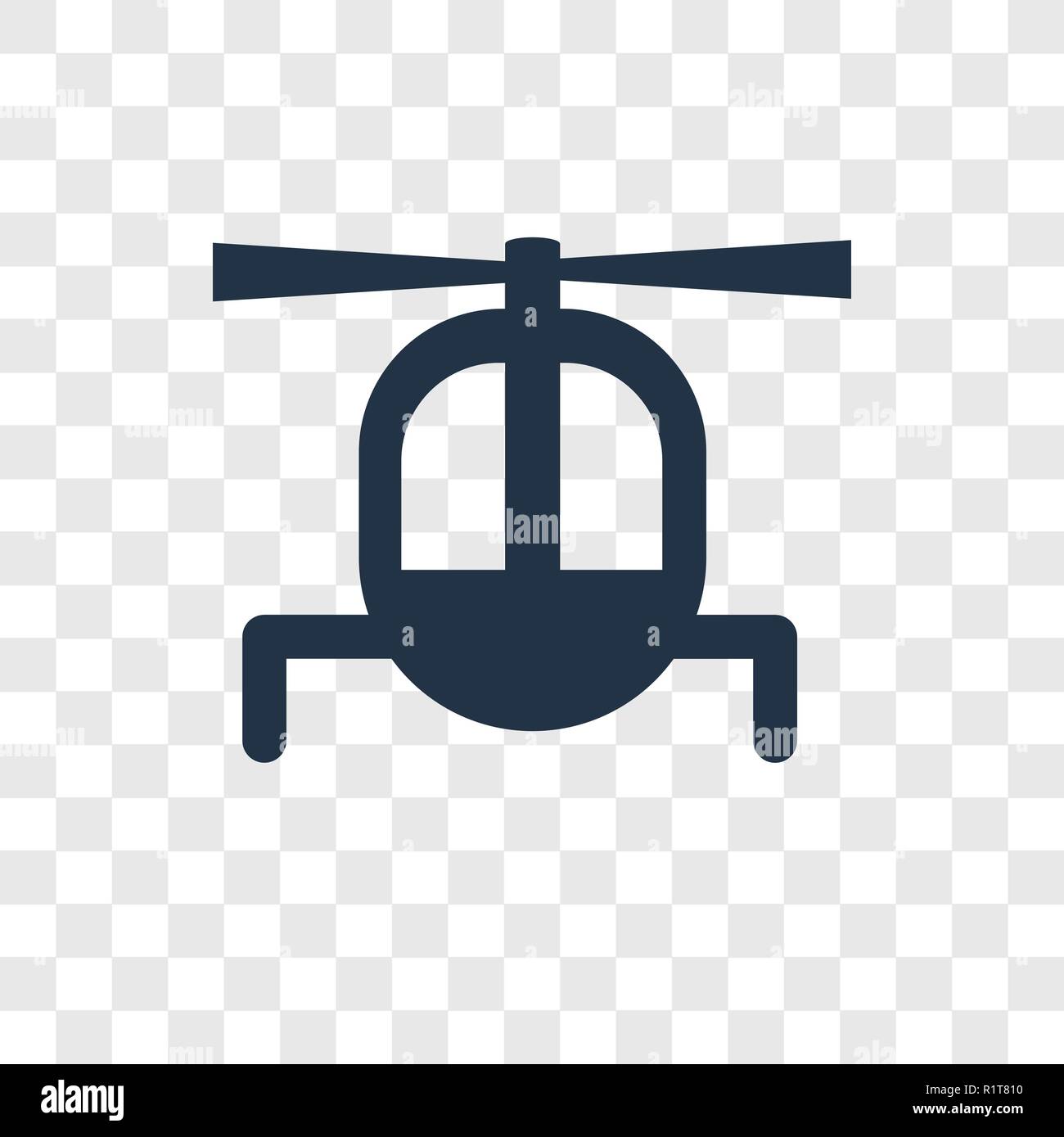 Helicopter vector icon isolated on transparent background, Helicopter ...