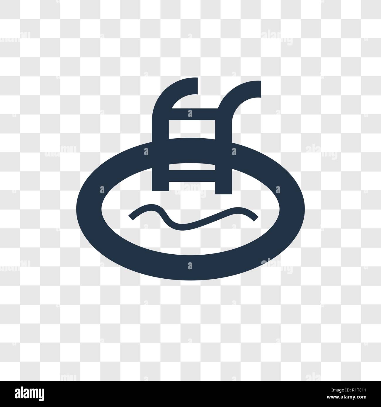 Swimming pool vector icon isolated on transparent background, Swimming ...