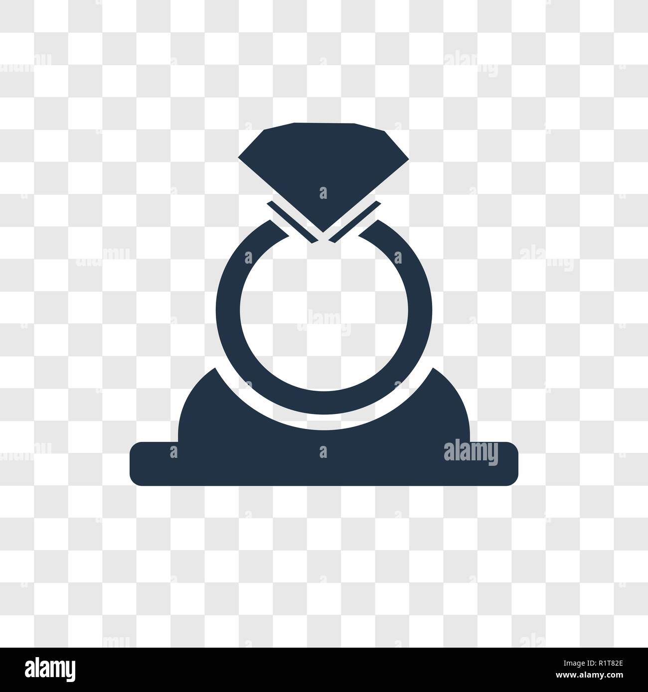 Diamond ring vector icon isolated on transparent background, Diamond ...
