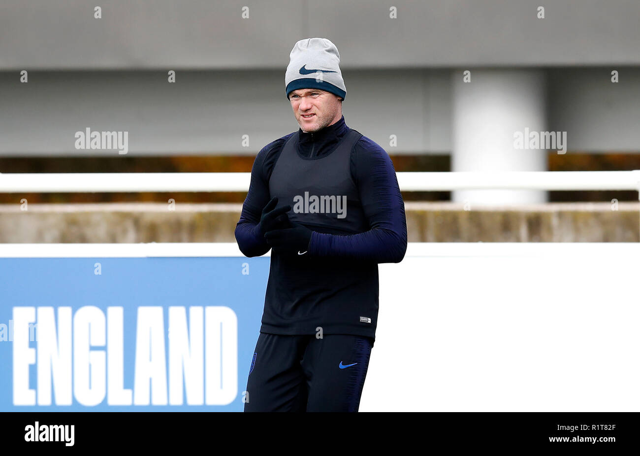 England's Wayne Rooney during the training session at St George's Park ...