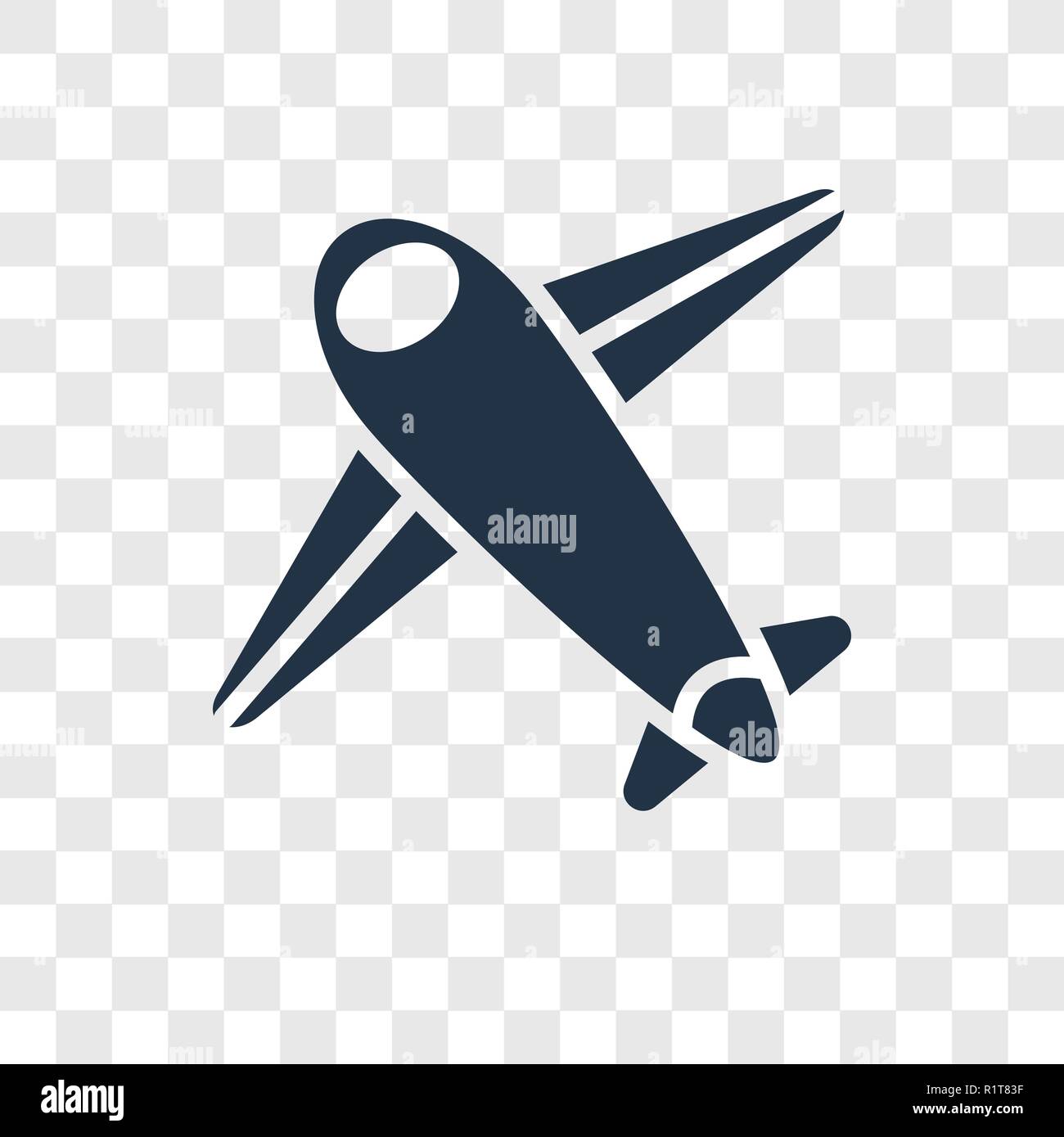 Airplane vector icon isolated on transparent background, Airplane ...