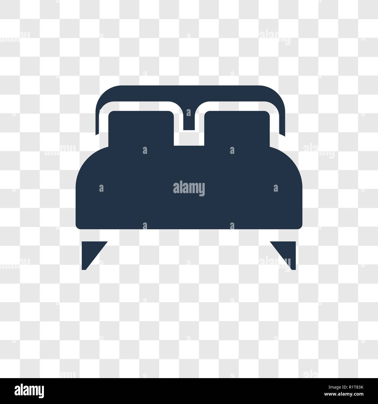 Bed vector icon isolated on transparent background, Bed transparency ...