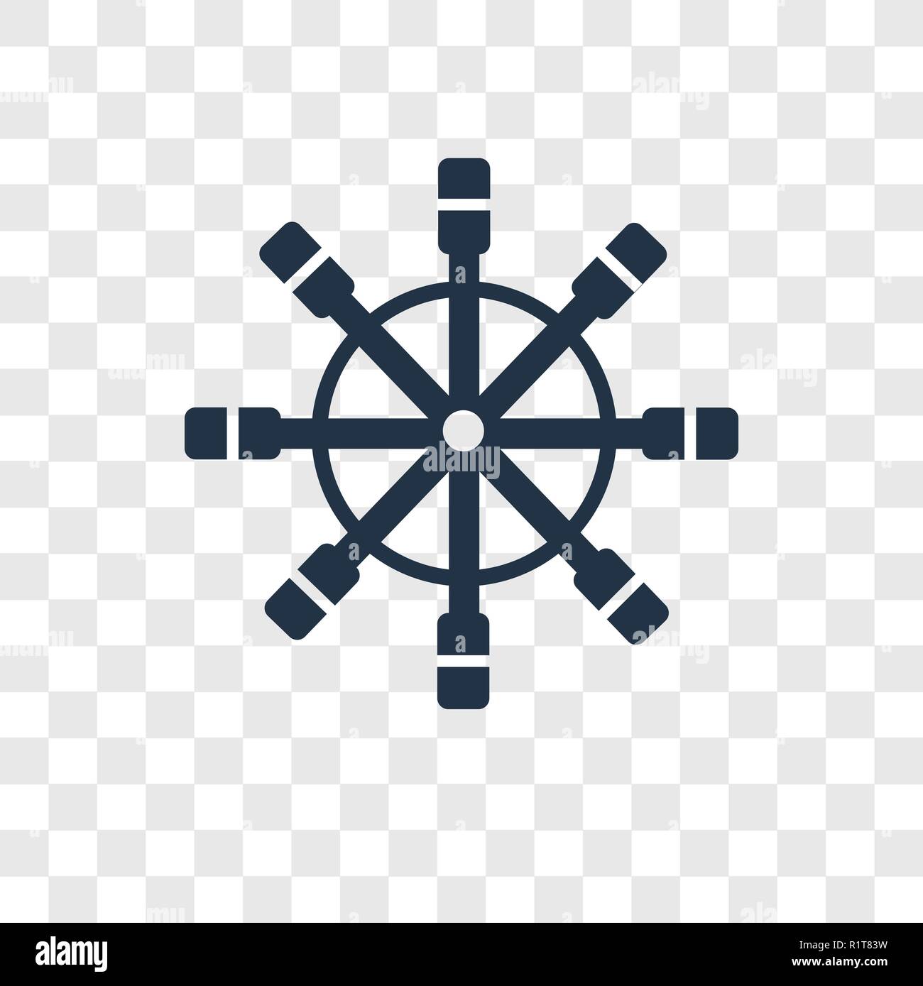 Rudder vector icon isolated on transparent background, Rudder ...