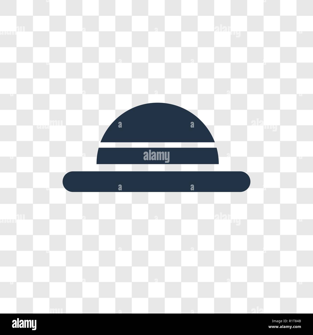 Hat vector icon isolated on transparent background, Hat transparency ...