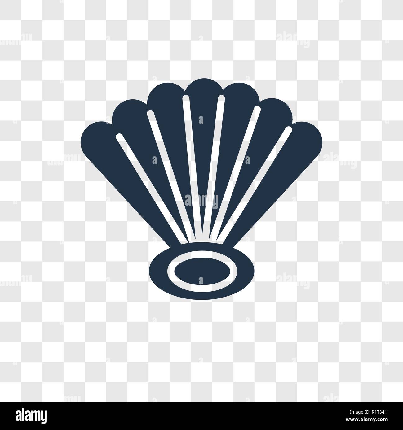 Seashell vector icon isolated on transparent background, Seashell ...