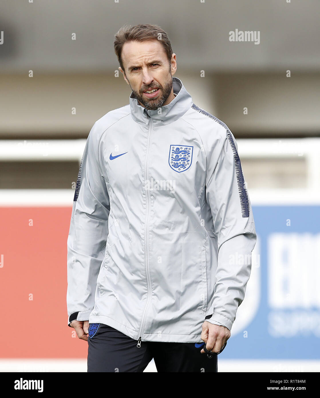 England Manager Gareth Southgate during the training session at St ...