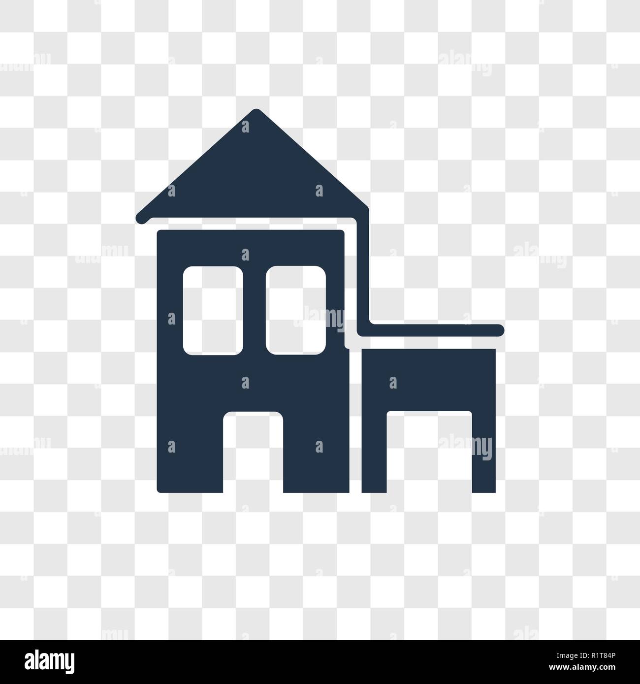 Cabin vector icon isolated on transparent background, Cabin ...