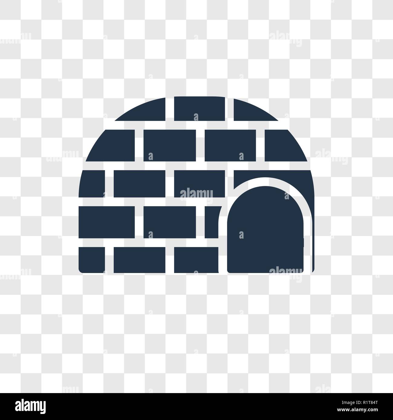 Igloo vector icon isolated on transparent background, Igloo ...