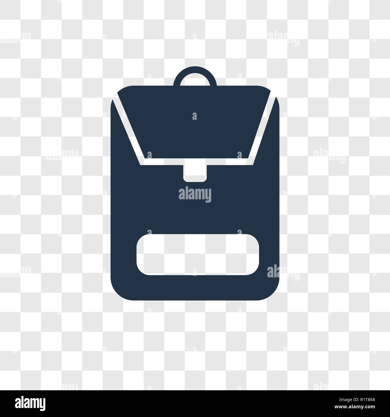 Backpack vector icon isolated on transparent background, Backpack ...