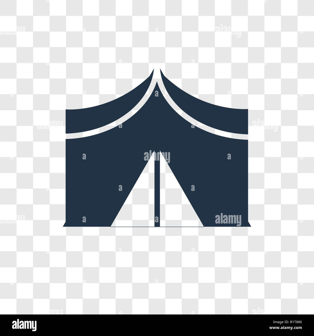 Tent vector icon isolated on transparent background, Tent transparency ...