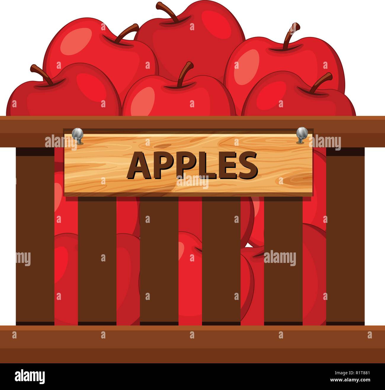 A crate of apples illustration Stock Vector Image & Art - Alamy