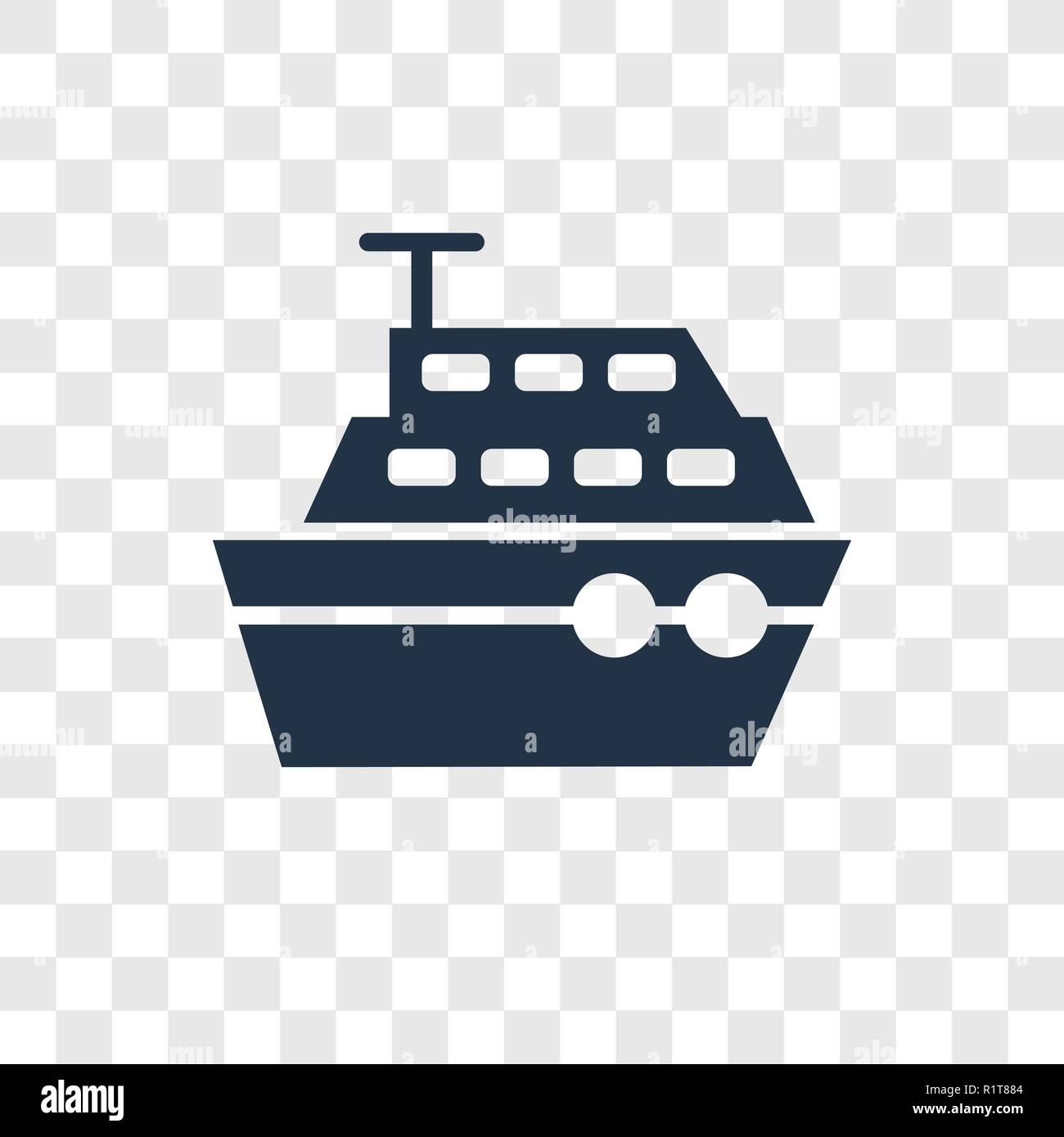 Boat vector icon isolated on transparent background, Boat transparency ...