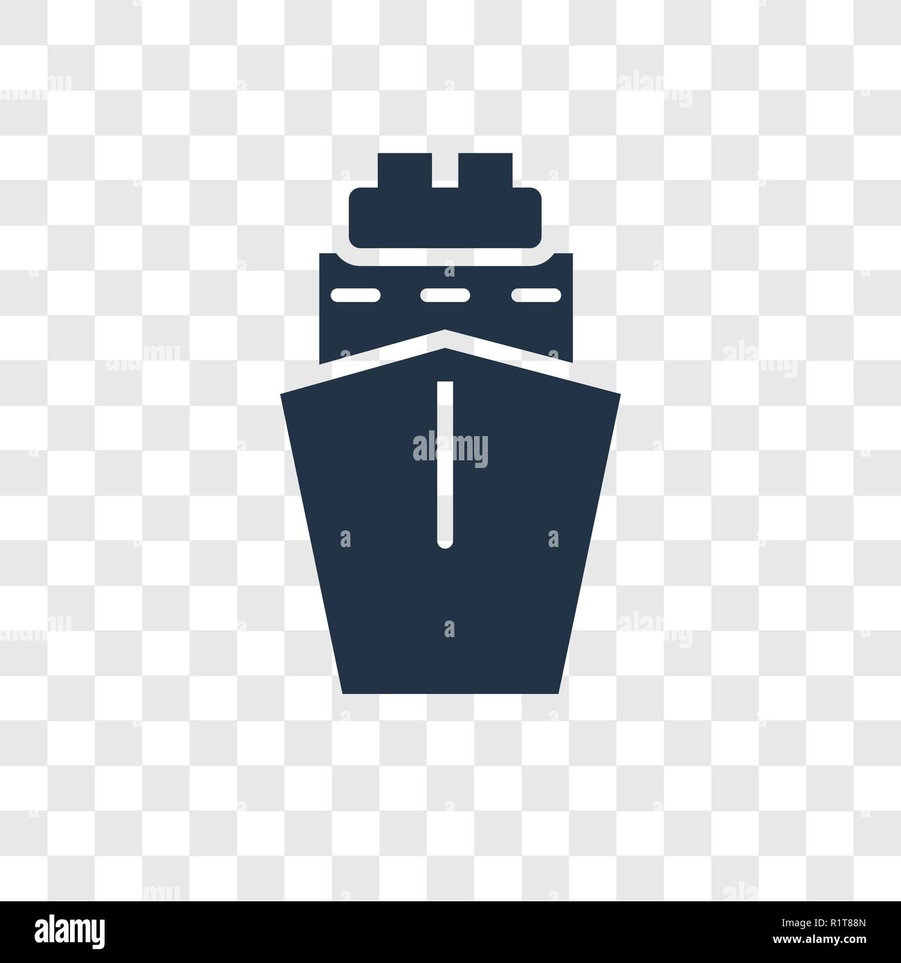 Ship vector icon isolated on transparent background, Ship transparency ...