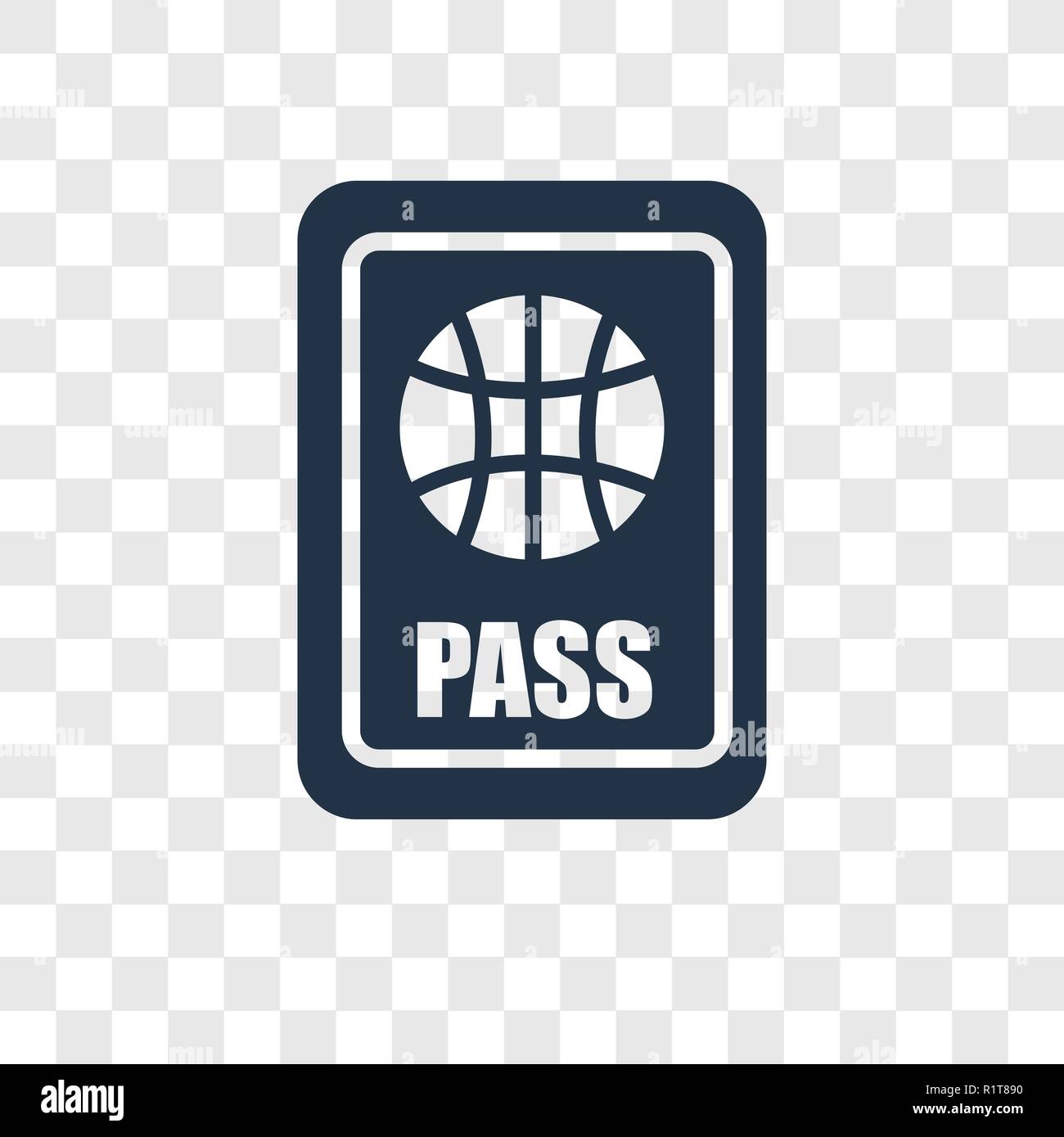 Passport vector icon isolated on transparent background, Passport ...