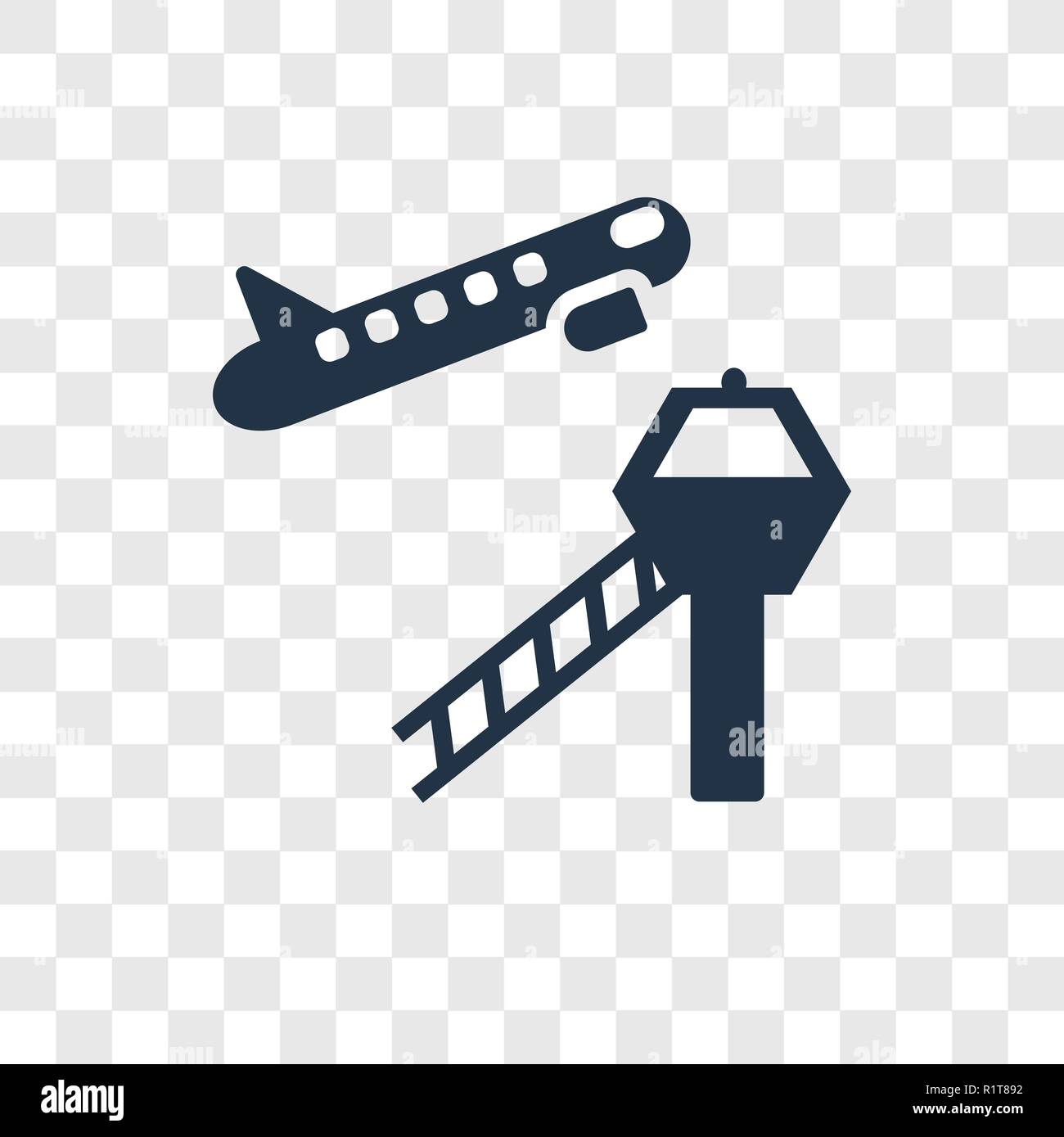 Airport vector icon isolated on transparent background, Airport ...