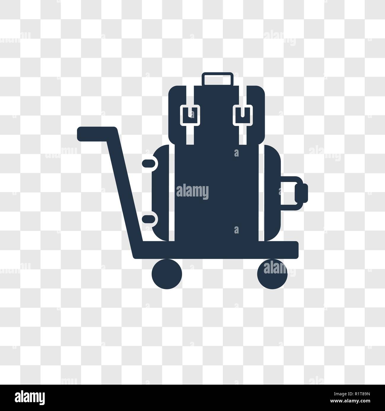 Luggage vector icon isolated on transparent background, Luggage ...