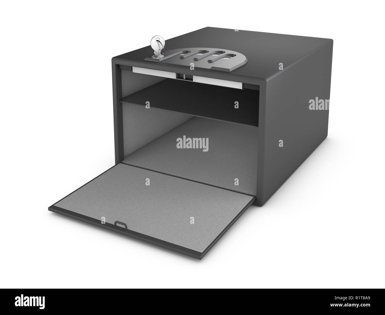 Metal Safe Realistic 3D Illustration On White Background Stock Photo ...