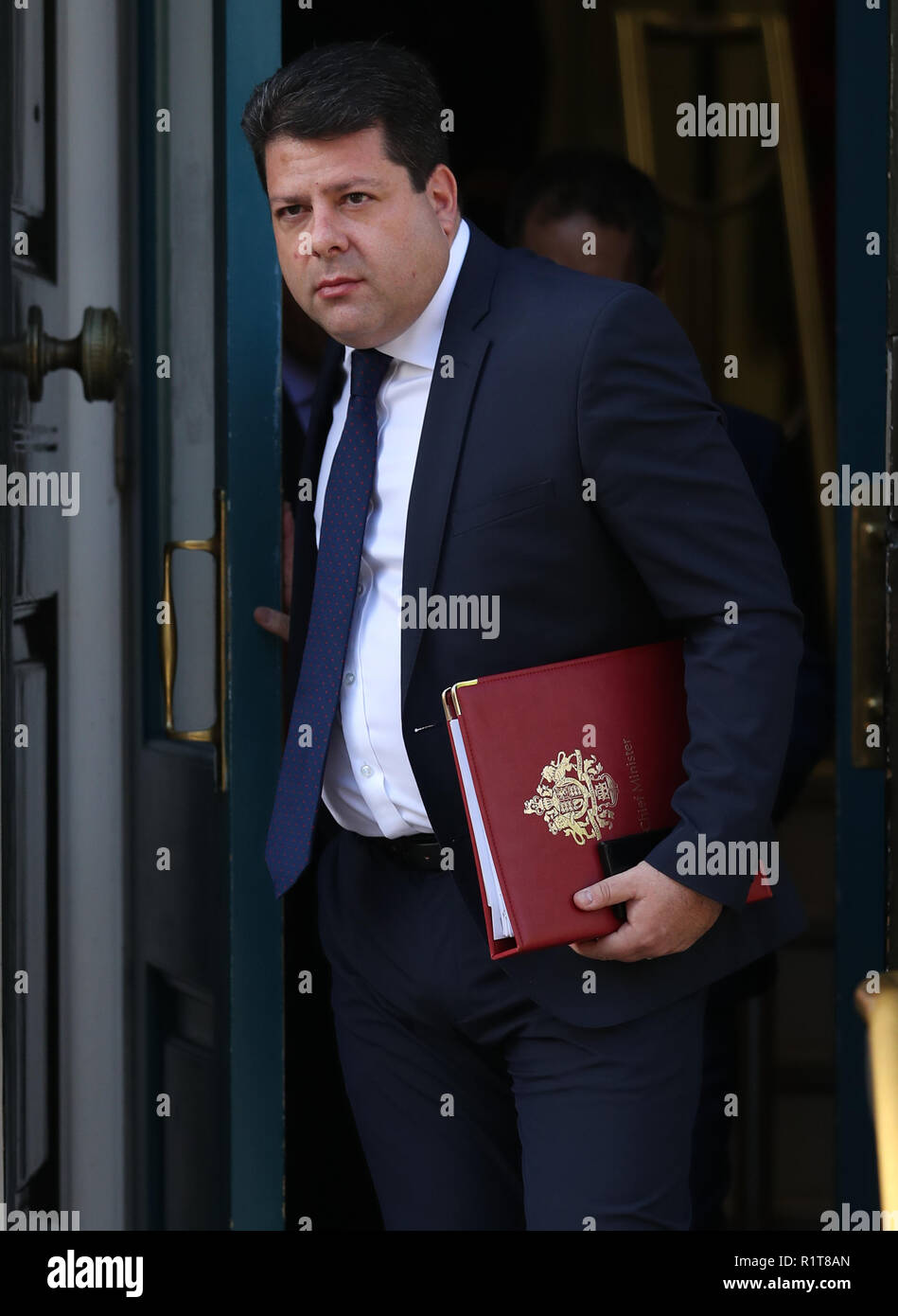 Chief Minister of Gibraltar, Fabian Picardo, leaves the Cabinet office ...