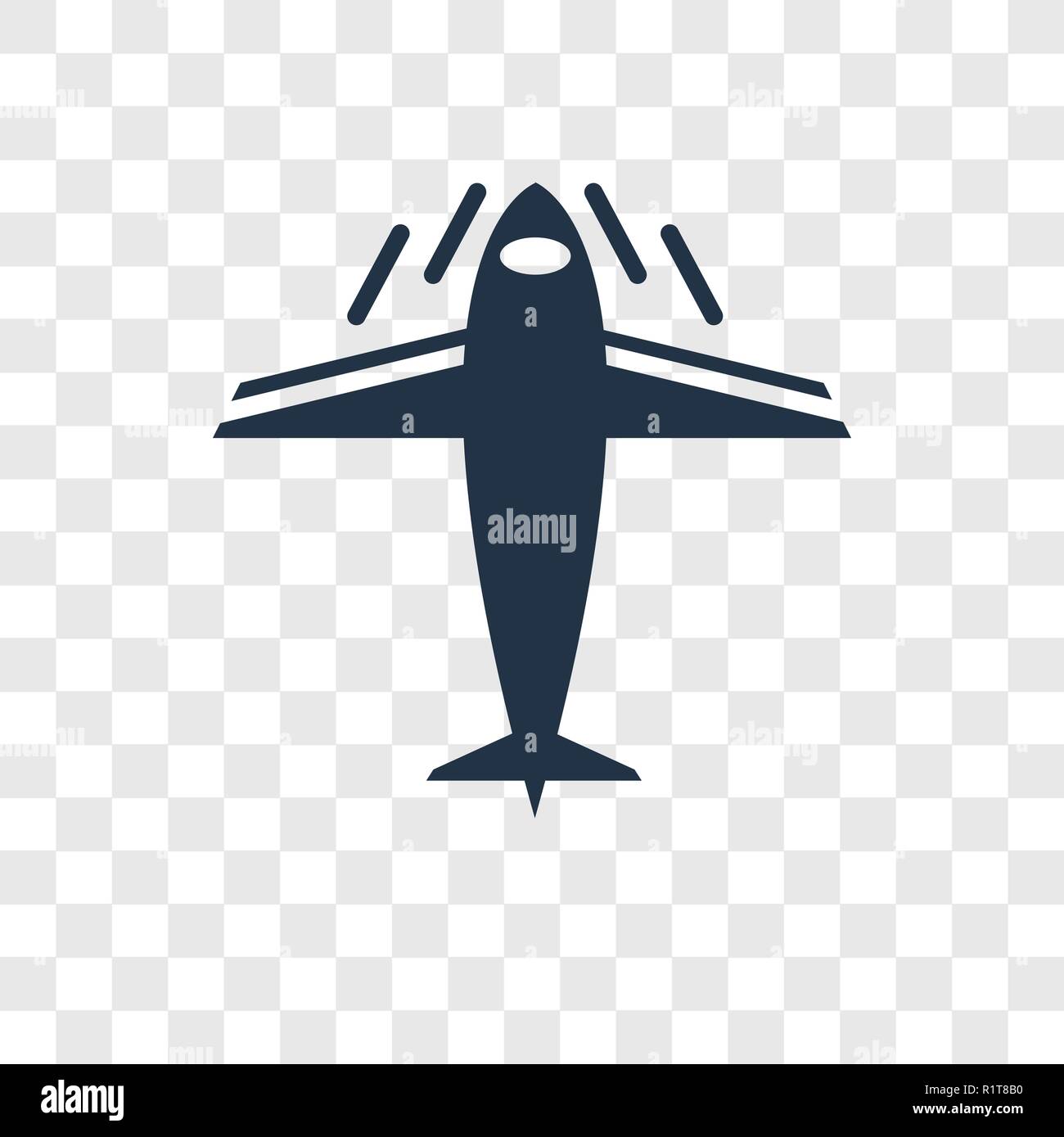Plane vector icon isolated on transparent background, Plane ...