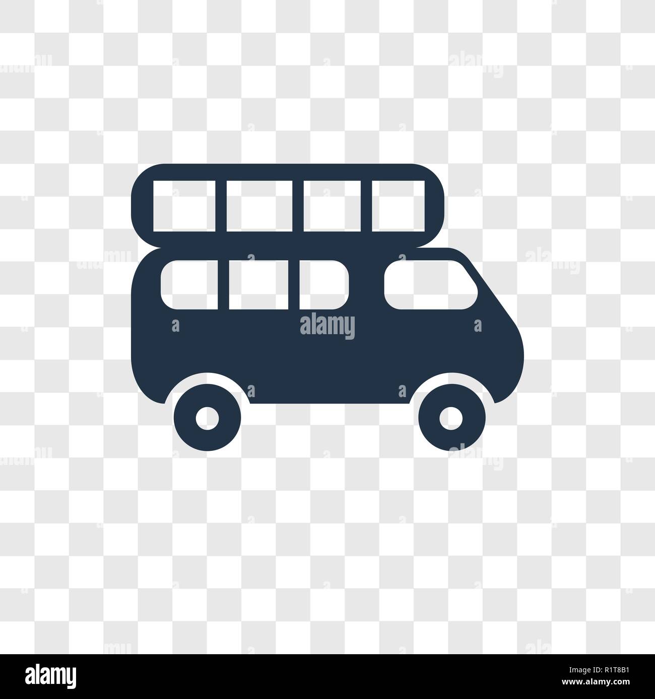 Bus vector icon isolated on transparent background, Bus transparency ...
