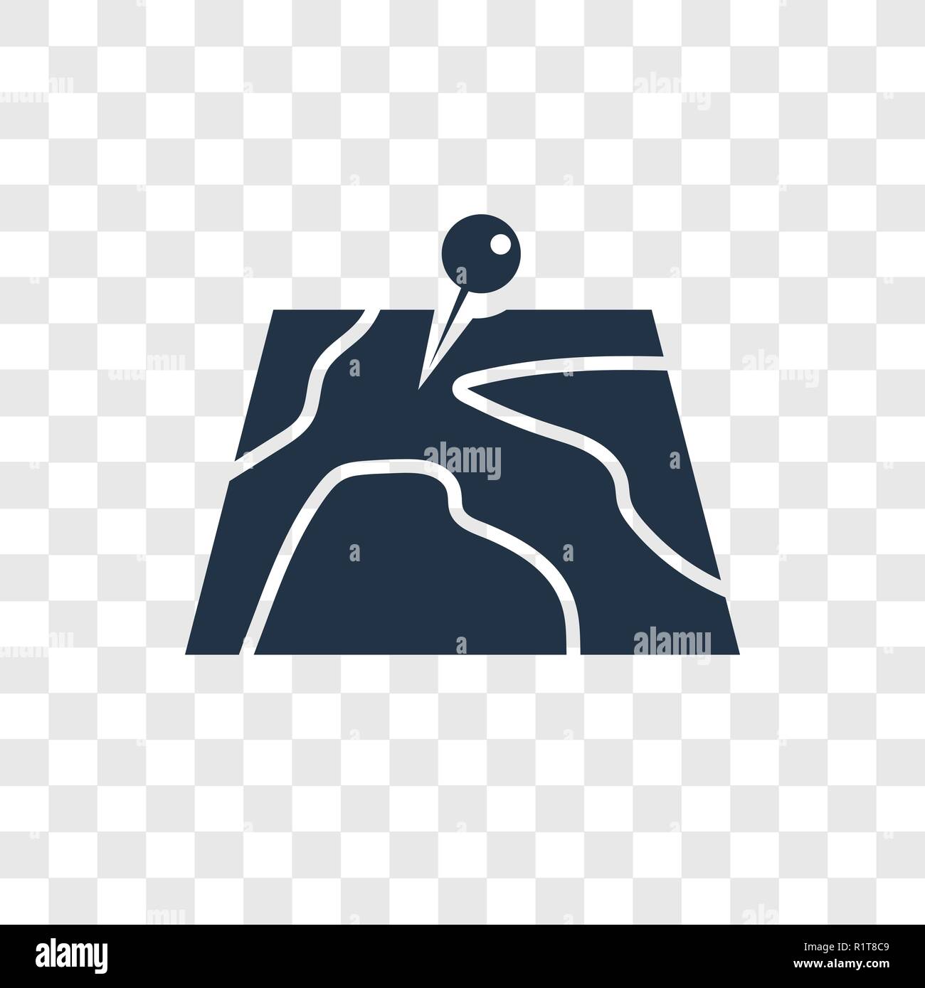 Pin vector icon isolated on transparent background, Pin transparency ...