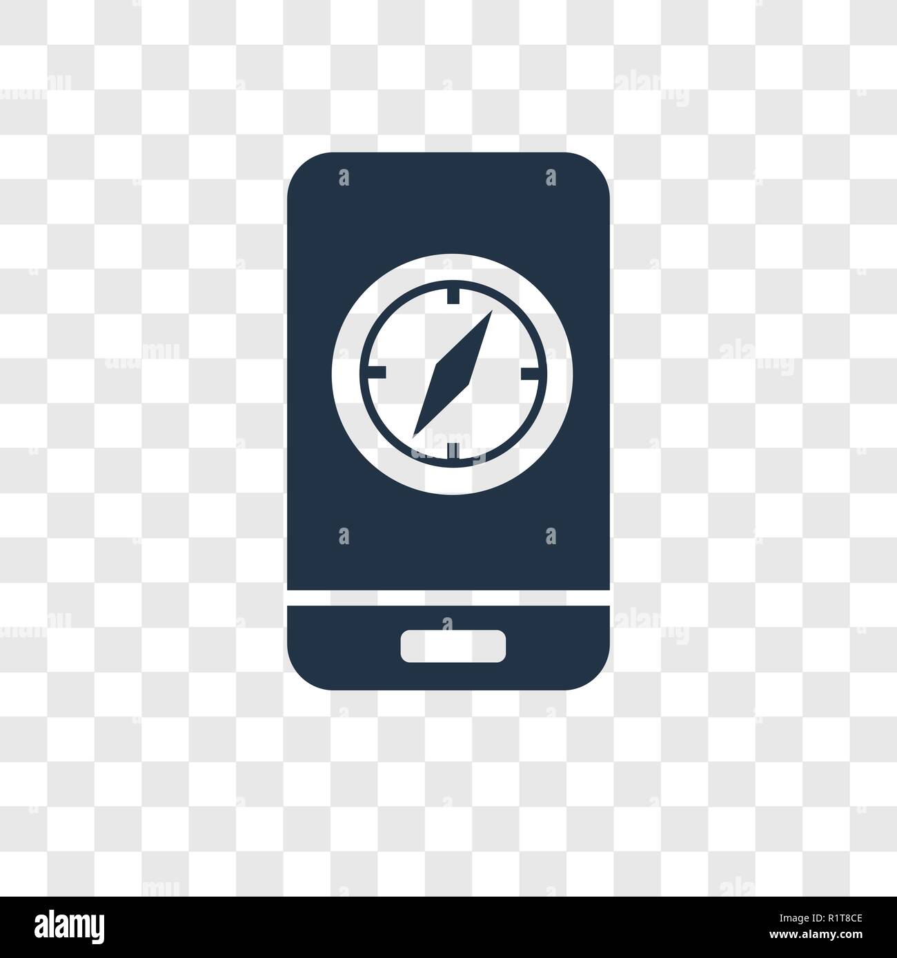 Compass vector icon isolated on transparent background, Compass ...
