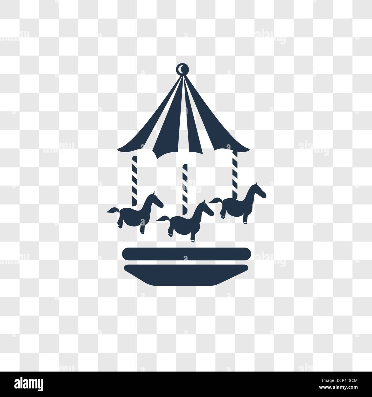 Carousel vector icon isolated on transparent background, Carousel ...