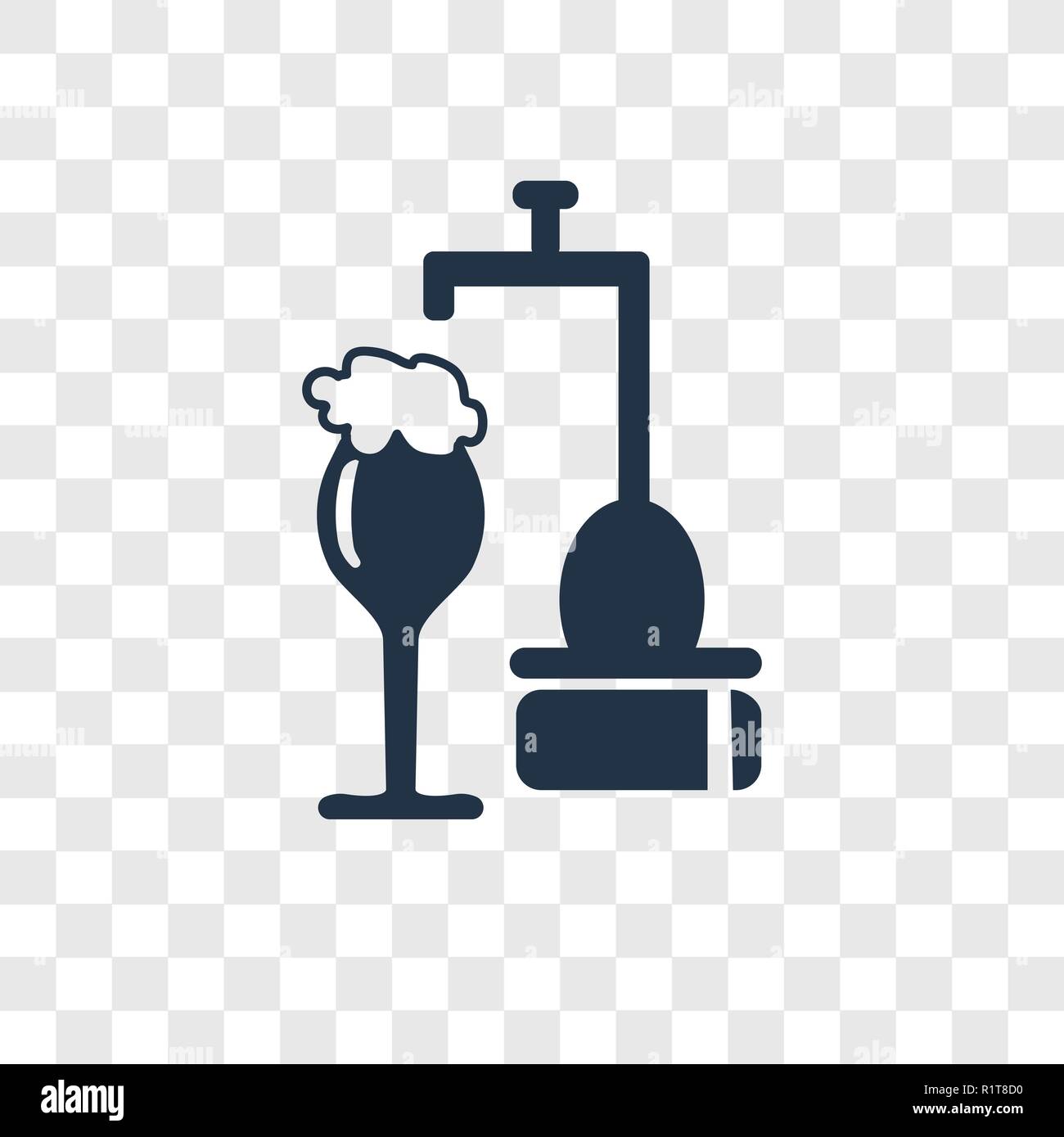 Beer tap vector icon isolated on transparent background, Beer tap ...