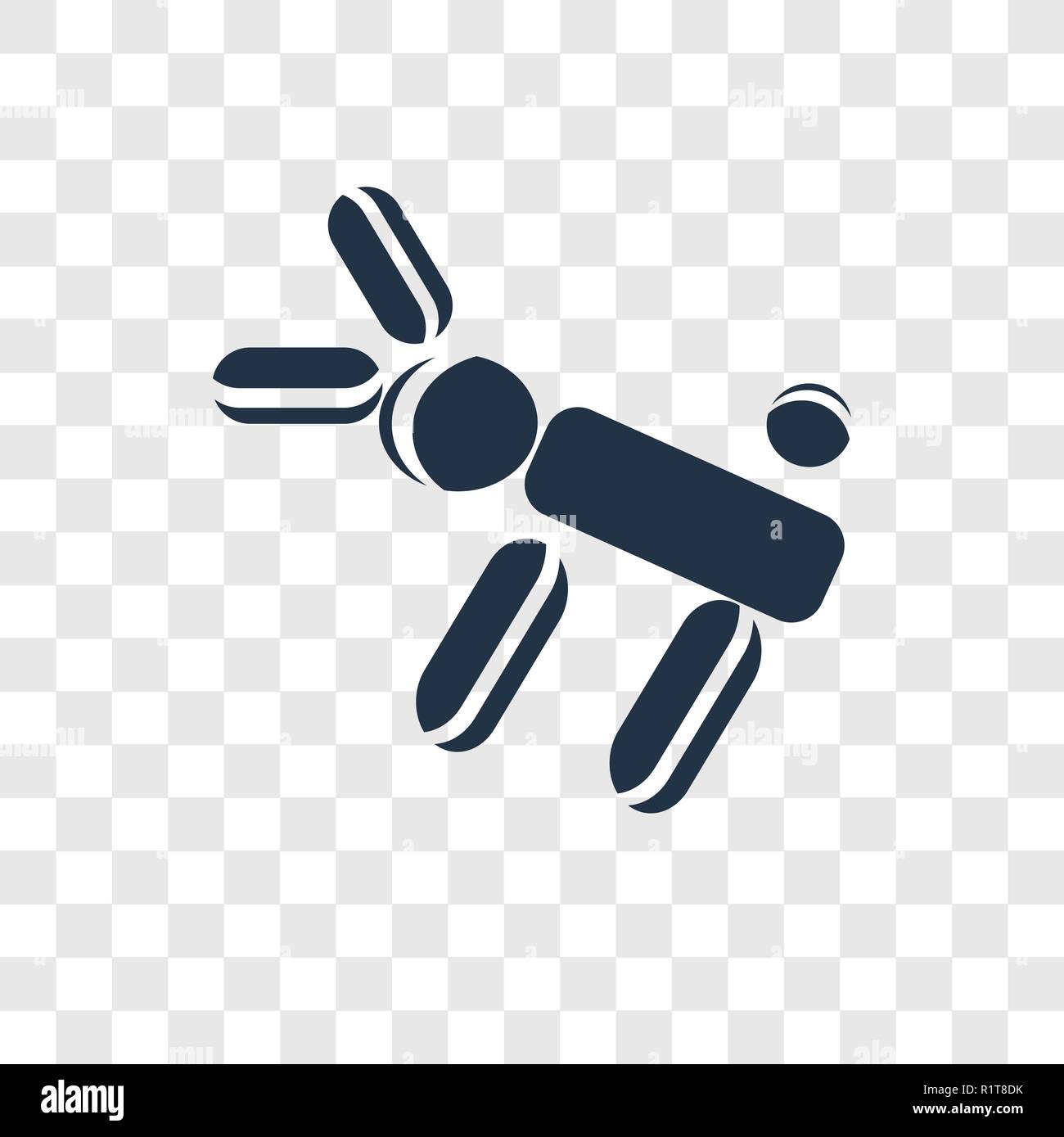 Balloon dog vector icon isolated on transparent background, Balloon dog ...