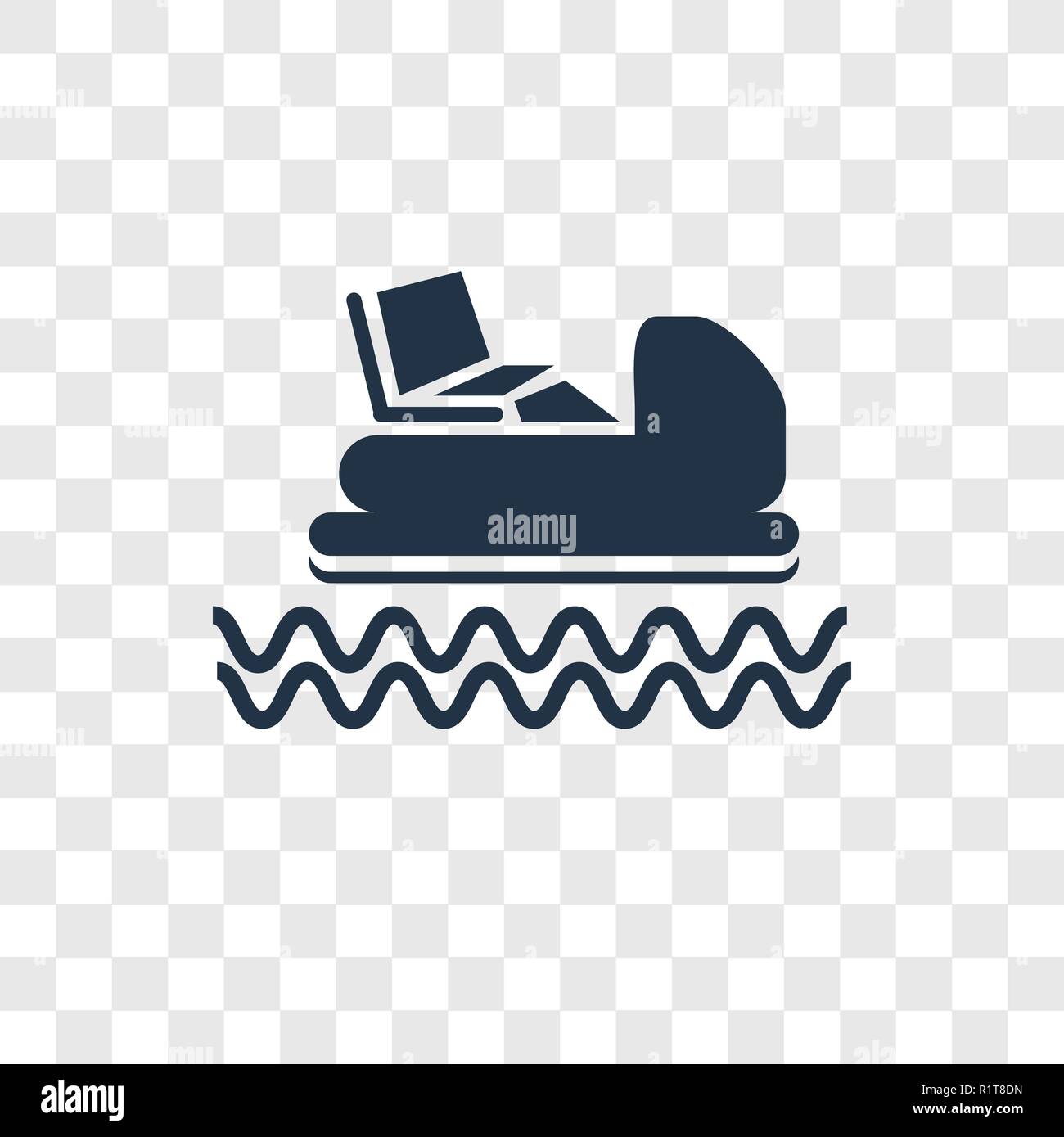 Pedal boat vector icon isolated on transparent background, Pedal boat ...