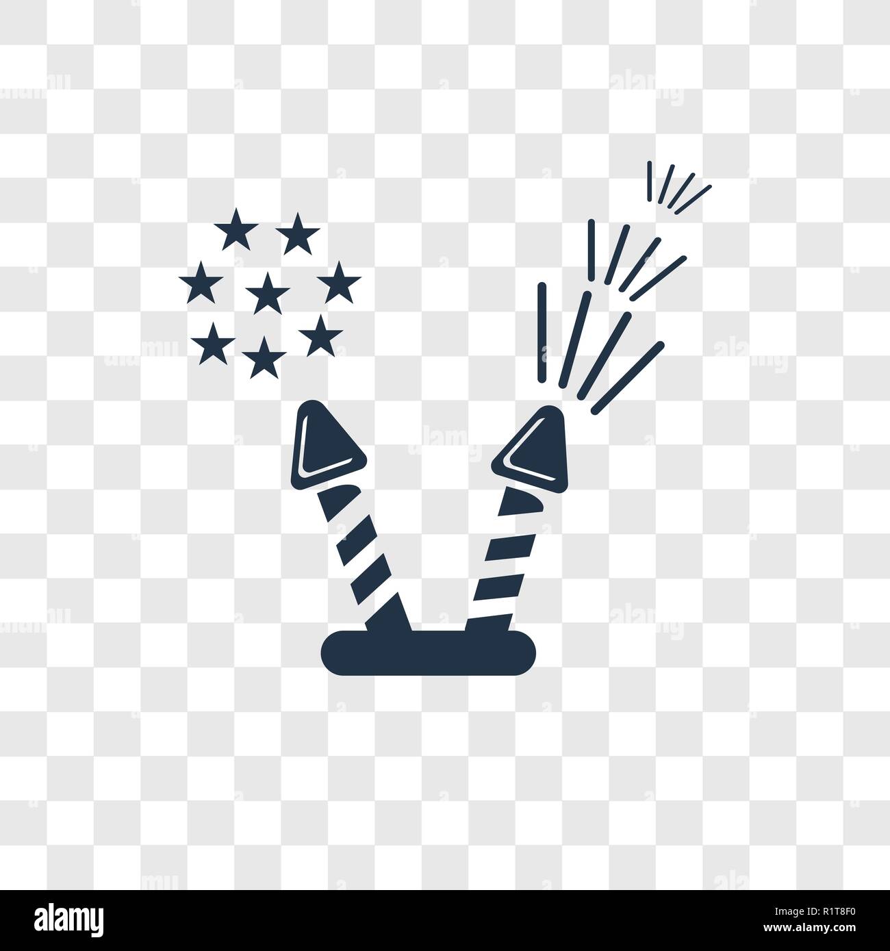 Fireworks vector icon isolated on transparent background, Fireworks ...