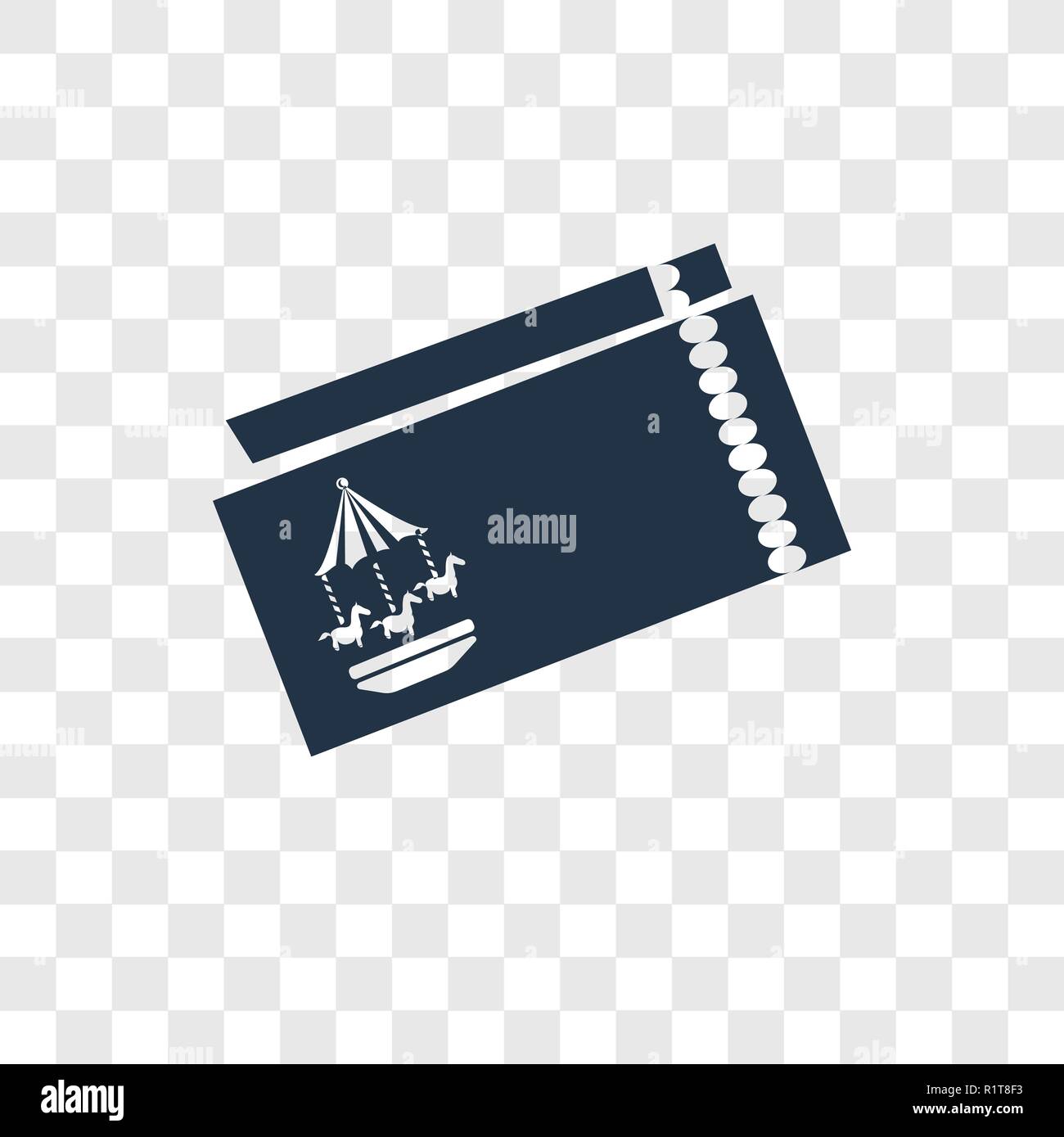 Ticket vector icon isolated on transparent background, Ticket ...