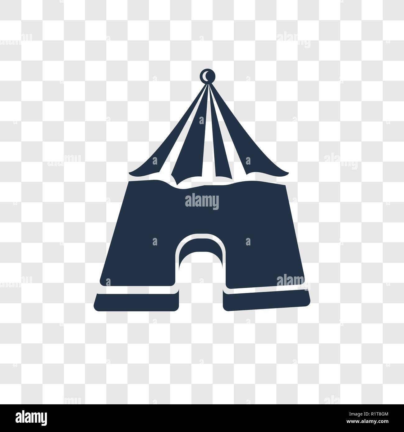 Tent vector icon isolated on transparent background, Tent transparency ...