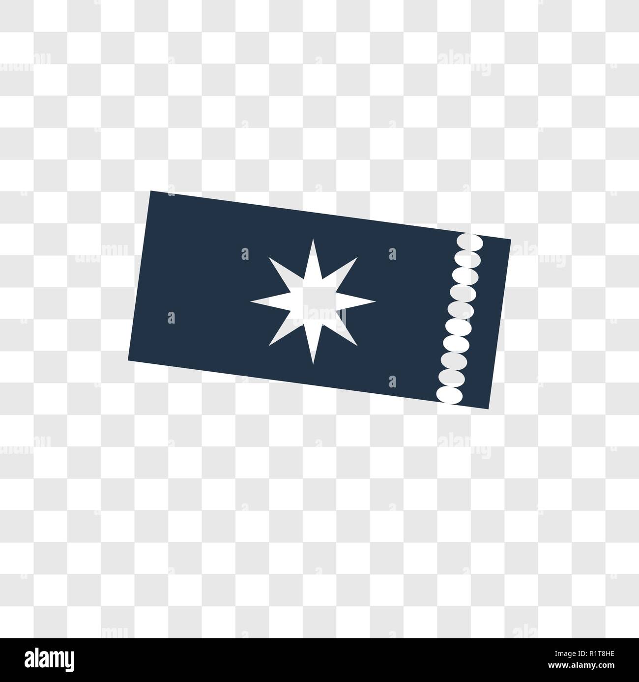 Ticket vector icon isolated on transparent background, Ticket ...