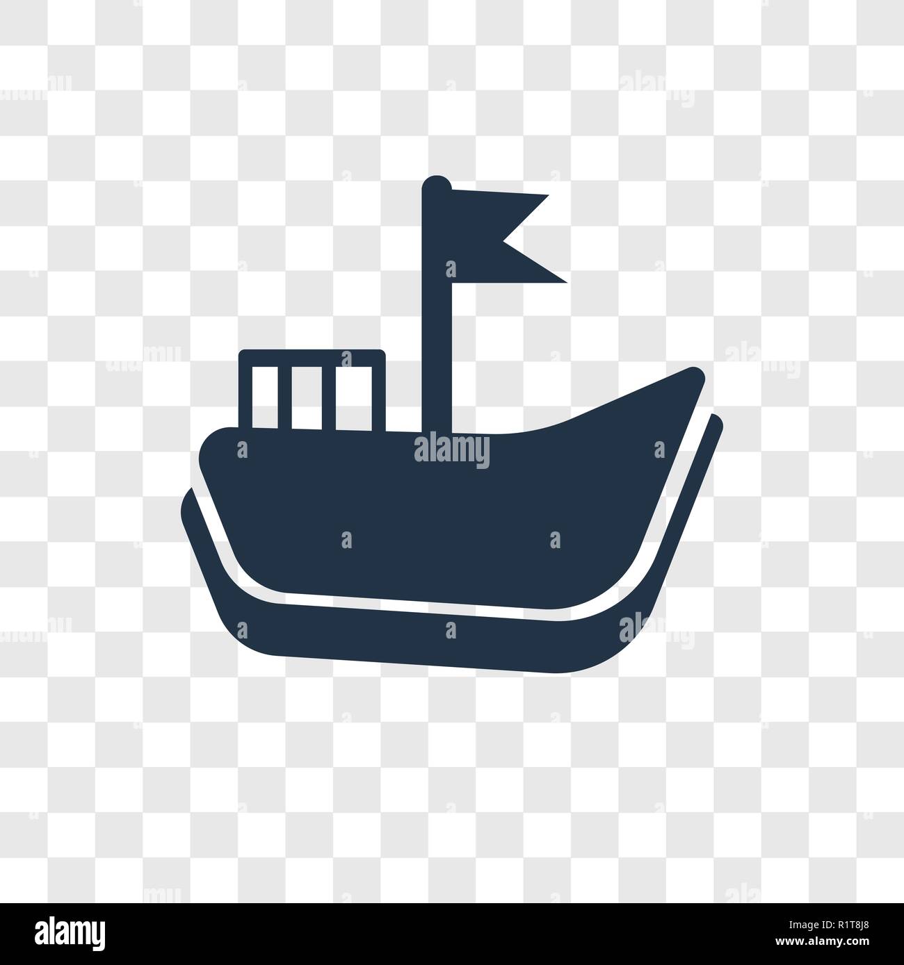 Sailing boat vector icon isolated on transparent background, Sailing ...