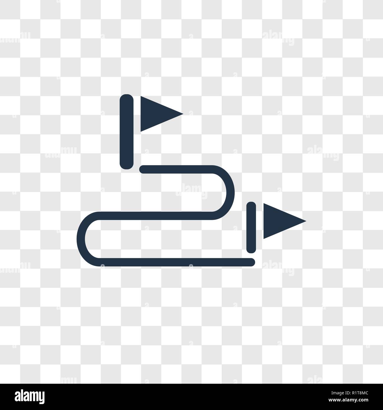 Route vector icon isolated on transparent background, Route ...