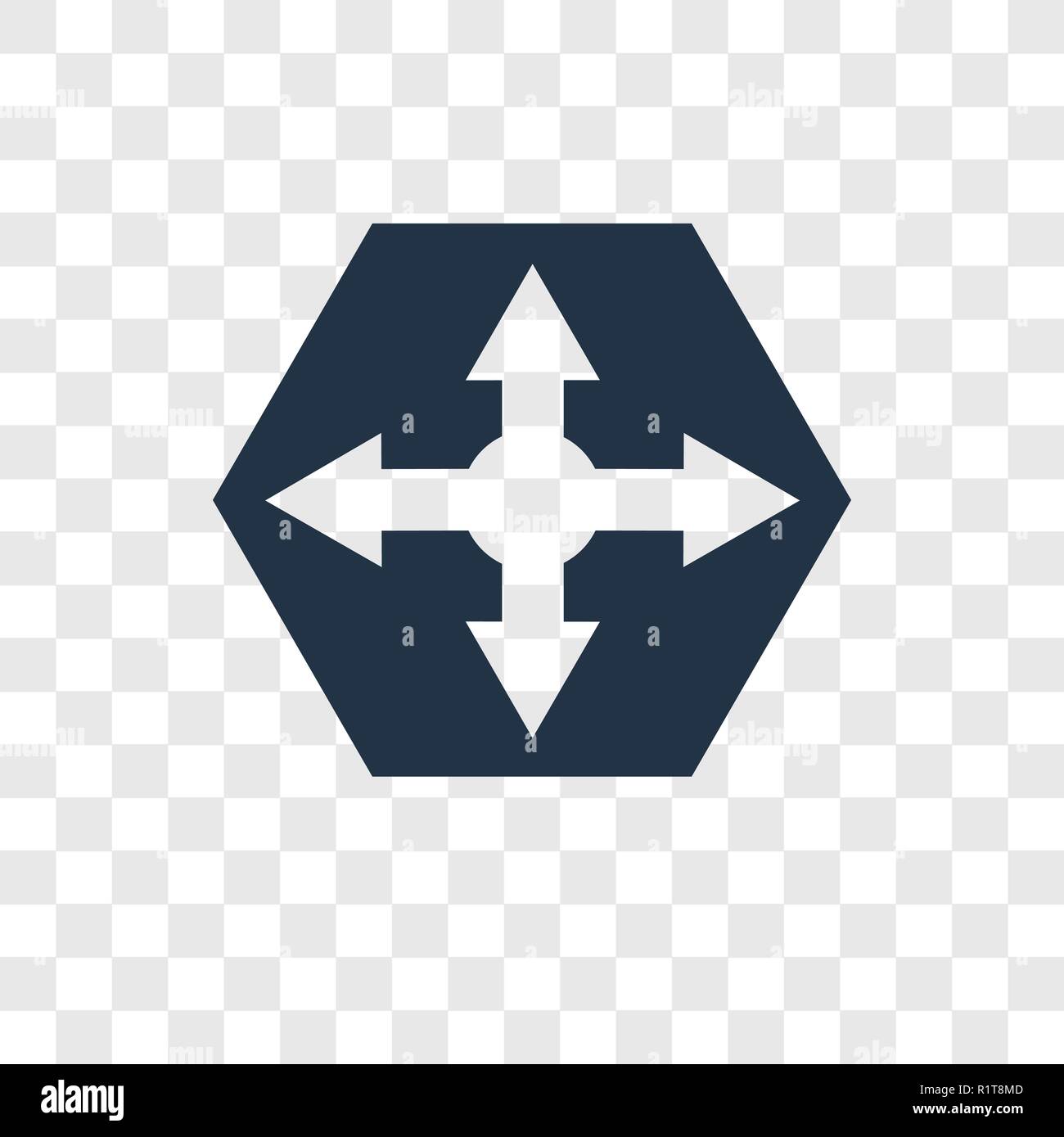 Move vector icon isolated on transparent background, Move transparency ...