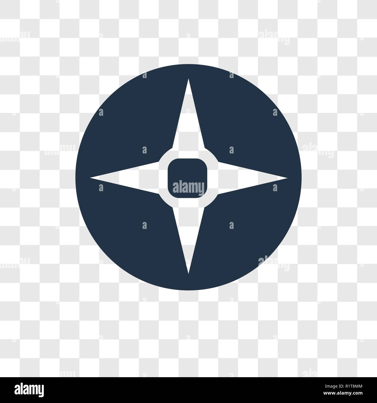 Windrose vector icon isolated on transparent background, Windrose ...