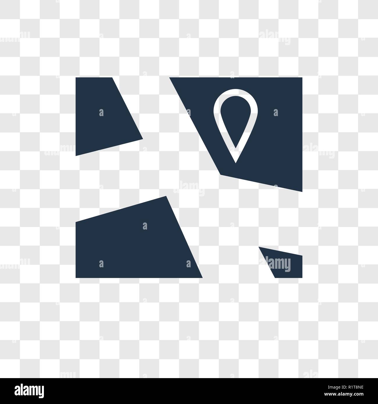 Map vector icon isolated on transparent background, Map transparency ...