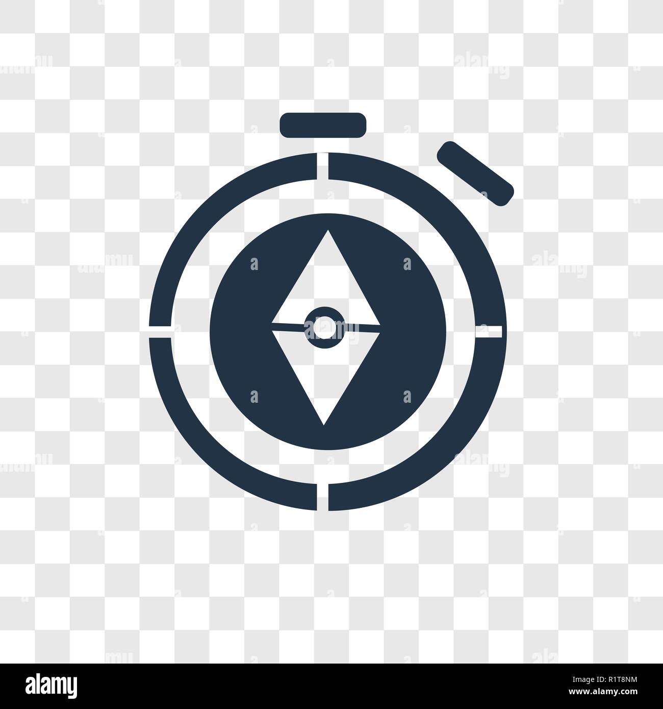 Compass vector icon isolated on transparent background, Compass ...