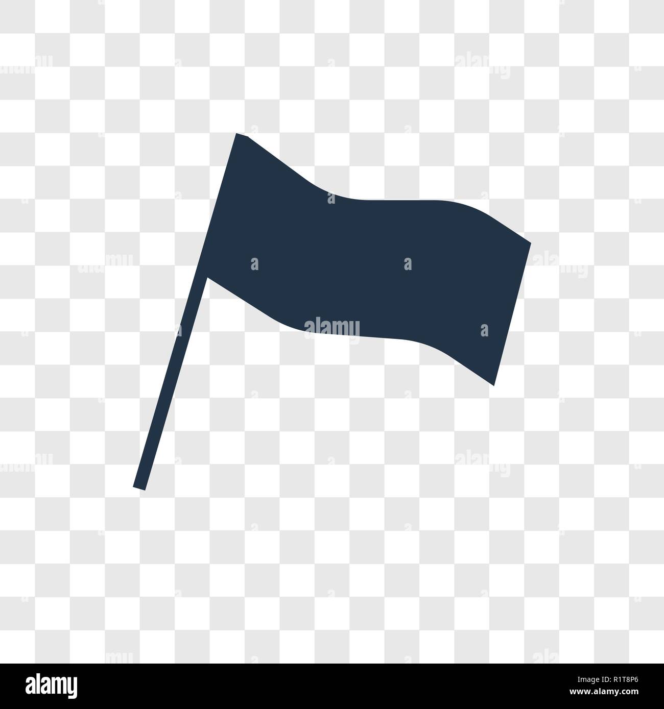 Flag vector icon isolated on transparent background, Flag transparency ...