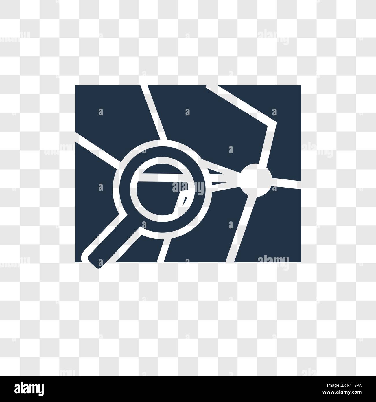 Map vector icon isolated on transparent background, Map transparency ...