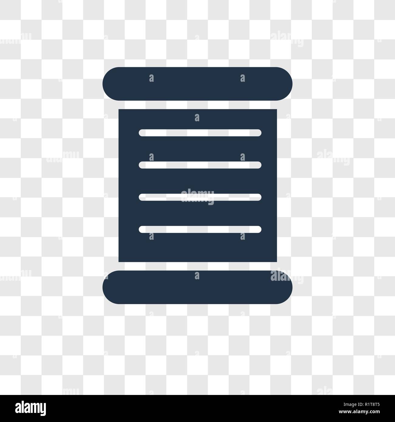 Parchment vector icon isolated on transparent background, Parchment ...