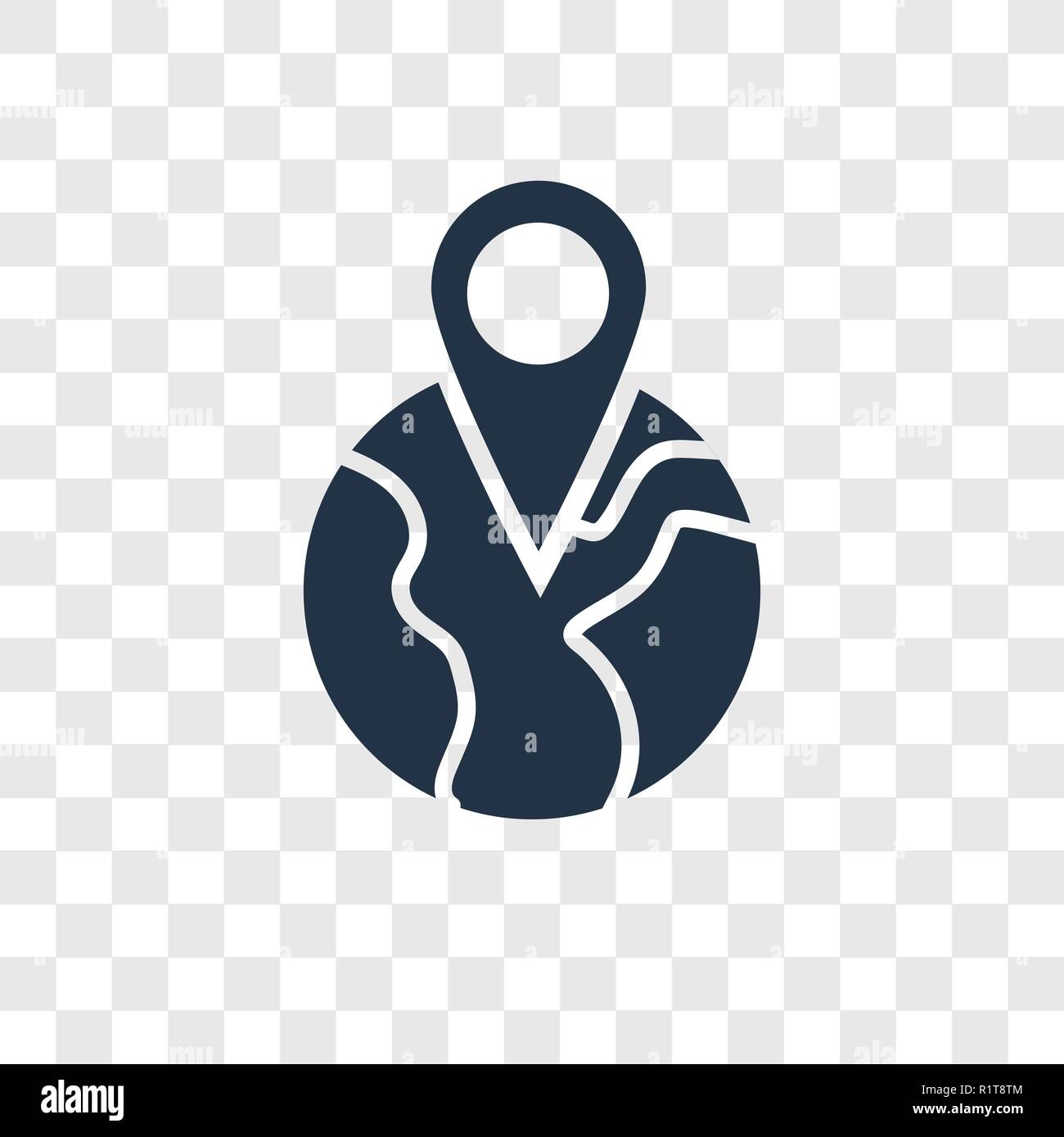 World vector icon isolated on transparent background, World ...